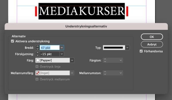 Tecken före och efter rubrik – så gör du i InDesign | Mediakurser